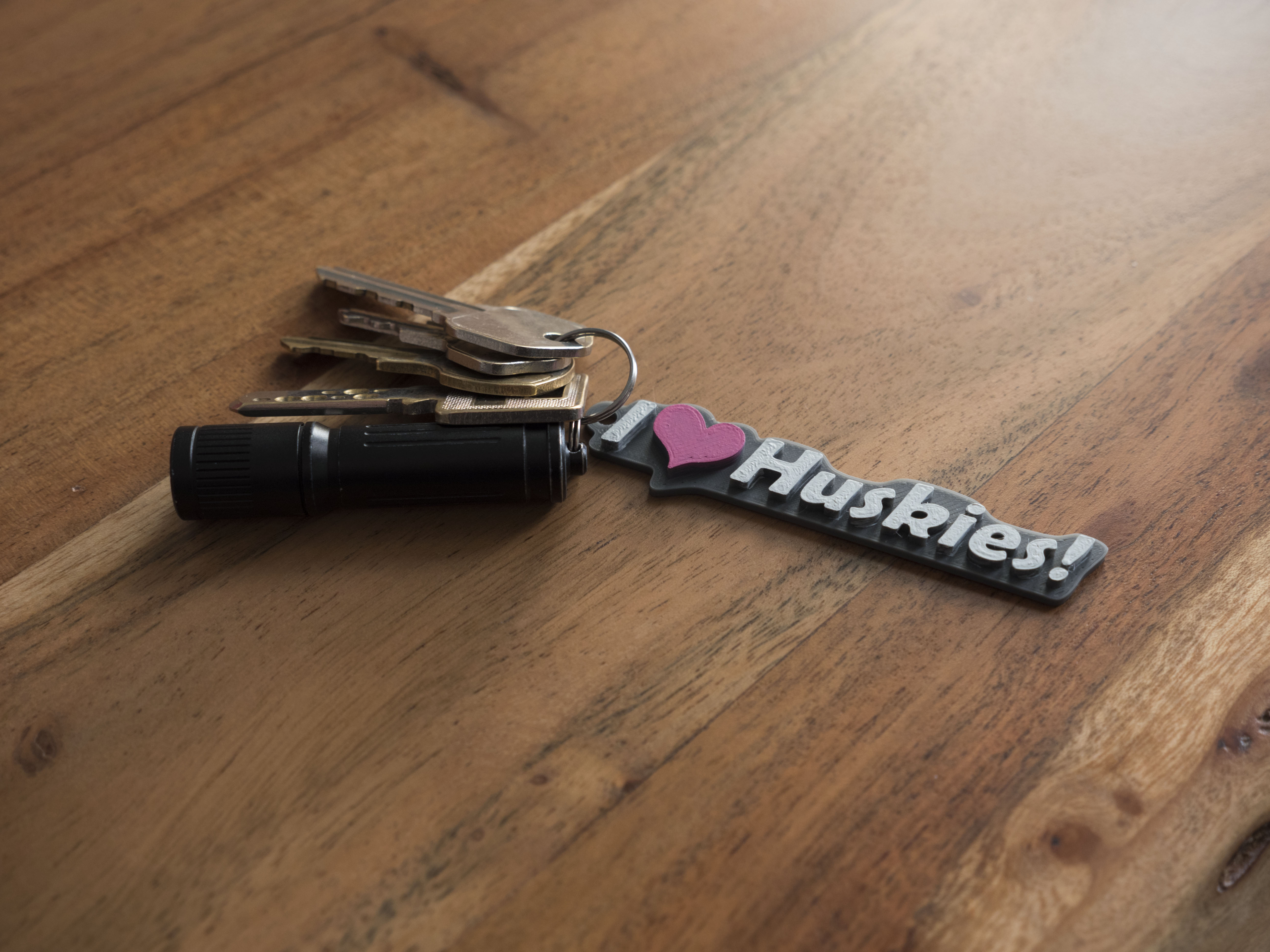 I love Huskies Keychain by clint.m.harris | Download free STL model ...