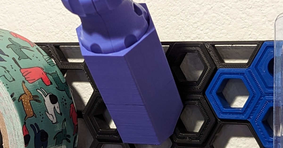 Honeycomb Storage Wall (HSW) holder for stubby coin driver by gbirk | Download free STL model ...