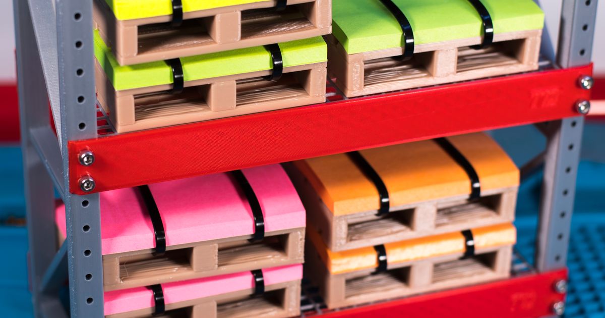 Post-It Pallet Storage Rack by Taptic Digital | Download free STL model ...