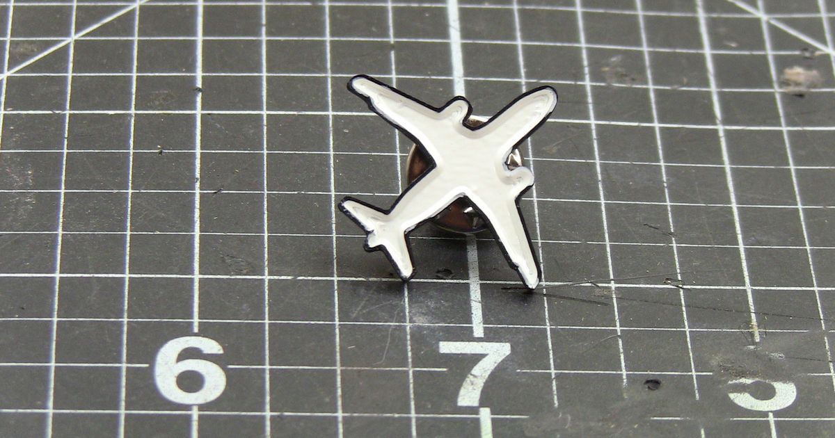 Plane enamel pin by Nick Tailor | Download free STL model | Printables.com