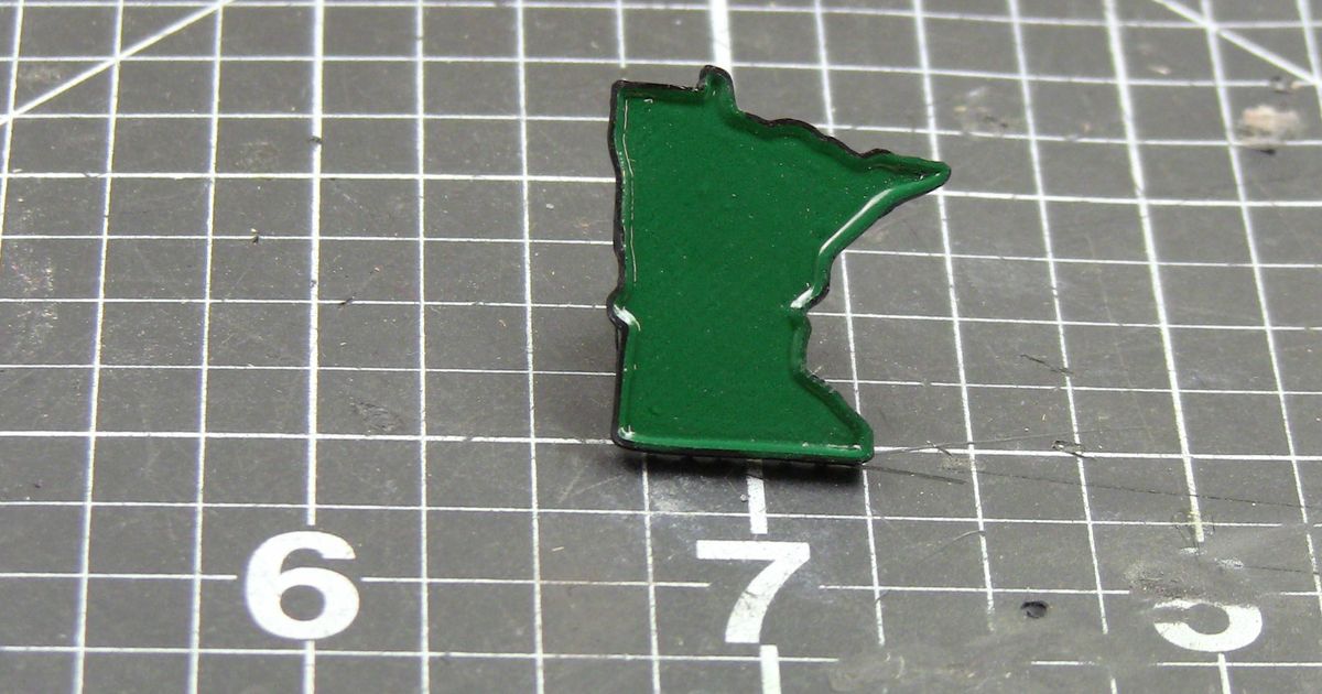 Minnesota Enamel pin by Nick Tailor | Download free STL model ...