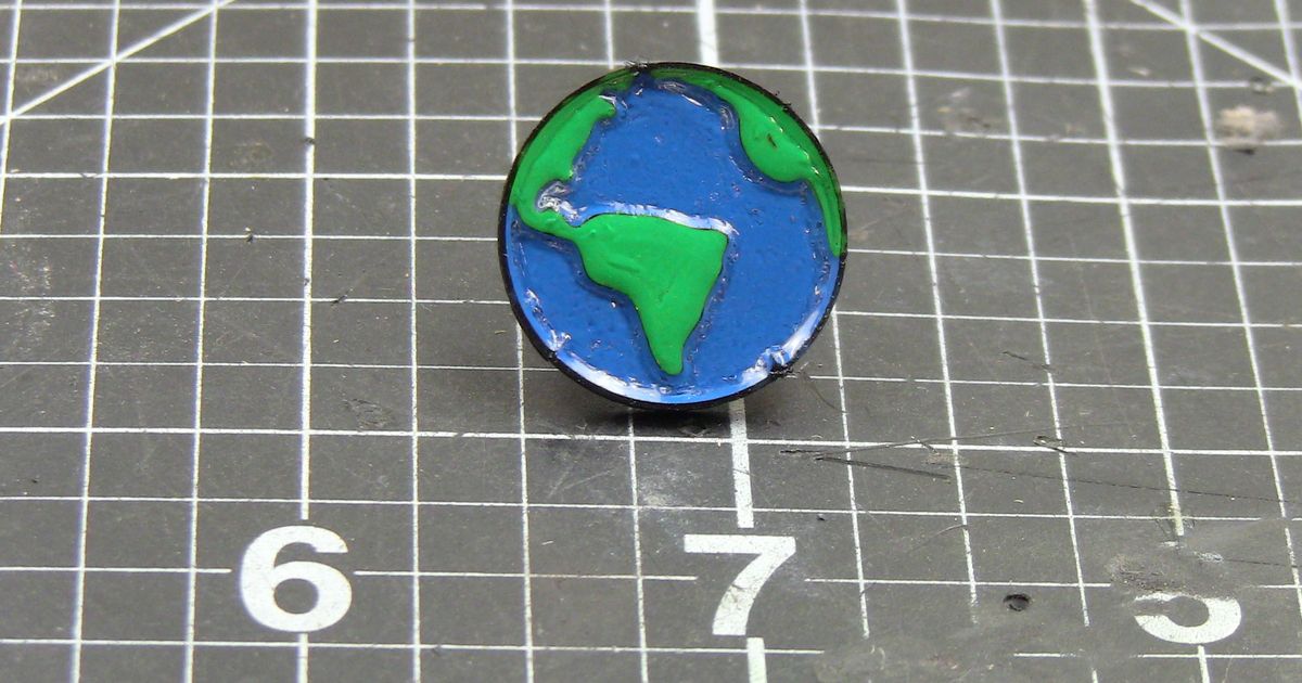 Earth Enamel pin by Nick Tailor | Download free STL model | Printables.com