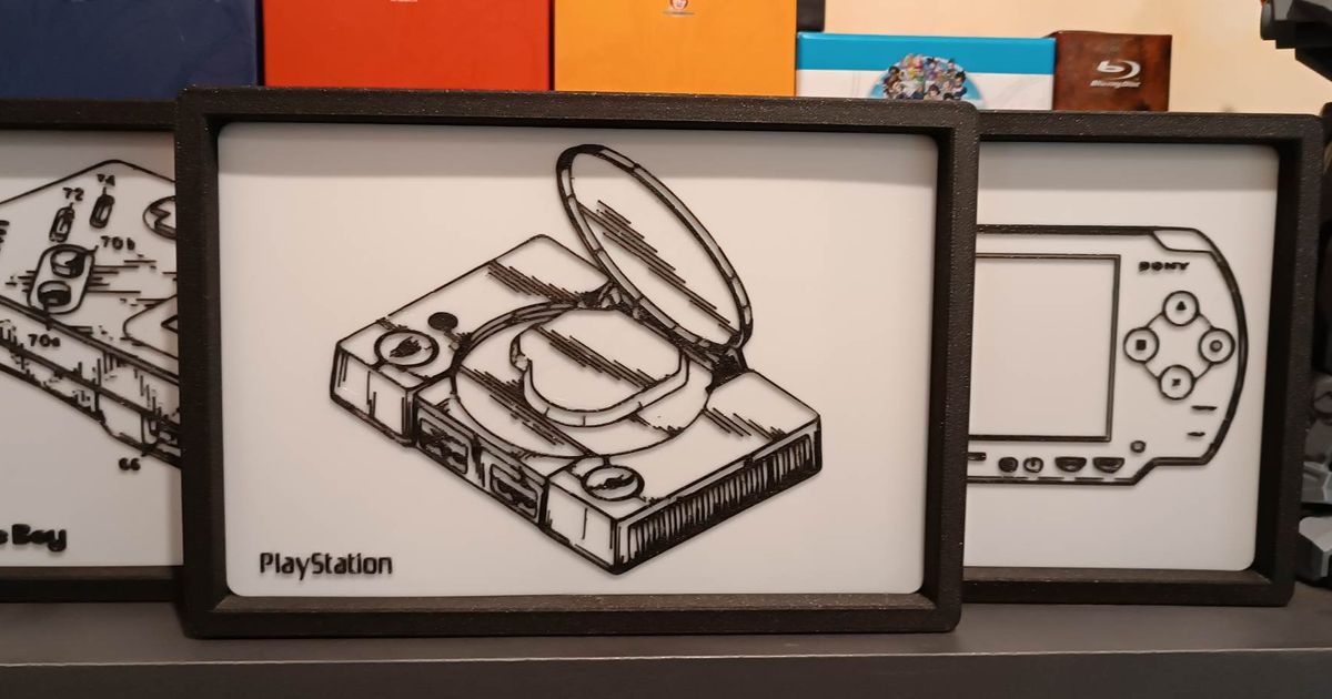Playstation Console Patent Art (With "PlayStation" text) by Allan ...