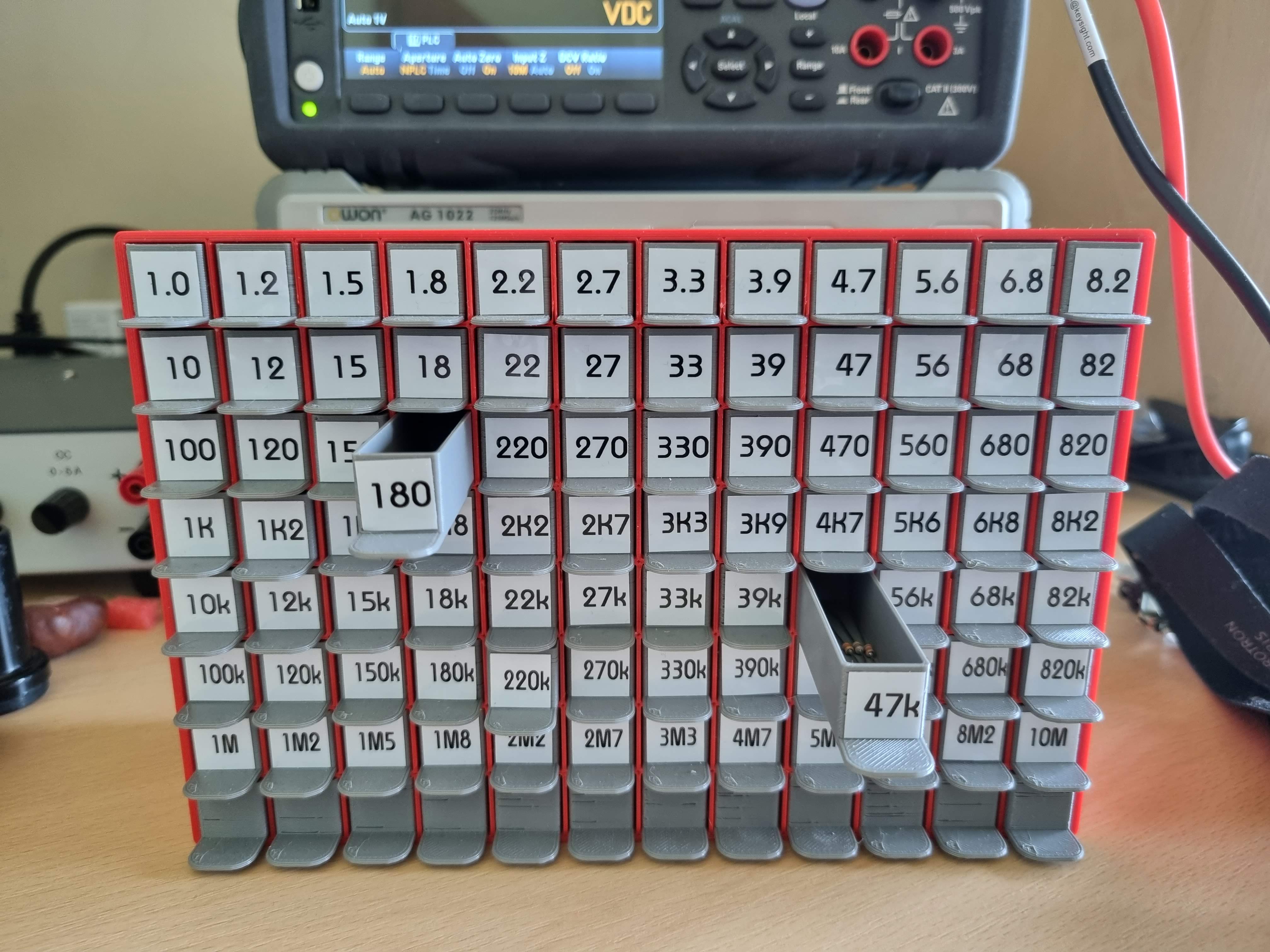 Resistors (or others) storage box - 96 drawers - E12 Series by ...