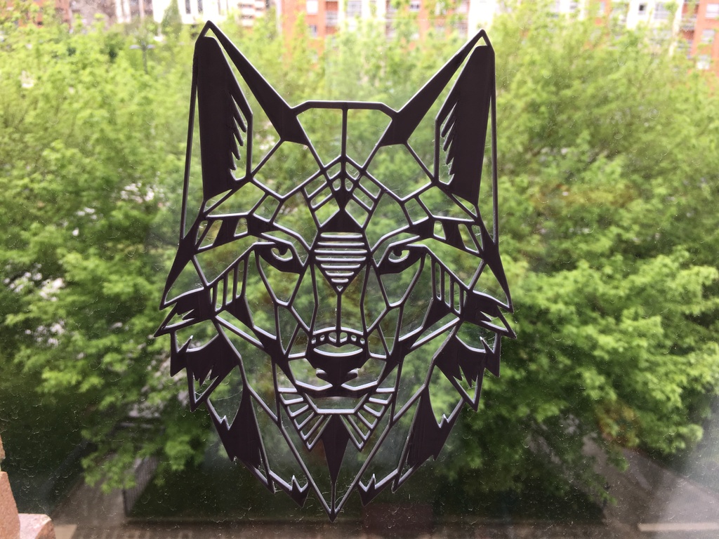 2D Wolf for wall or cristal decoration by The Maker Chemists | Download ...