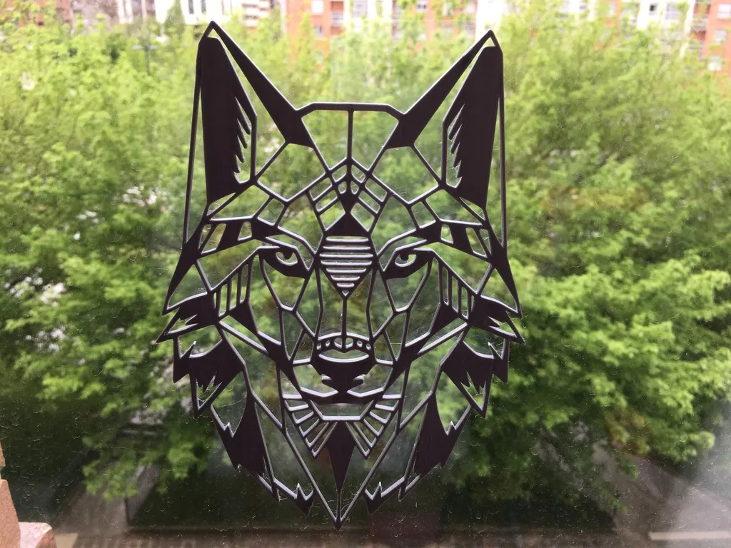 2D Wolf for wall or cristal decoration by The Maker Chemists | Download ...