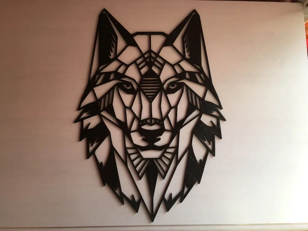 2D Wolf for wall or cristal decoration by The Maker Chemists | Download ...
