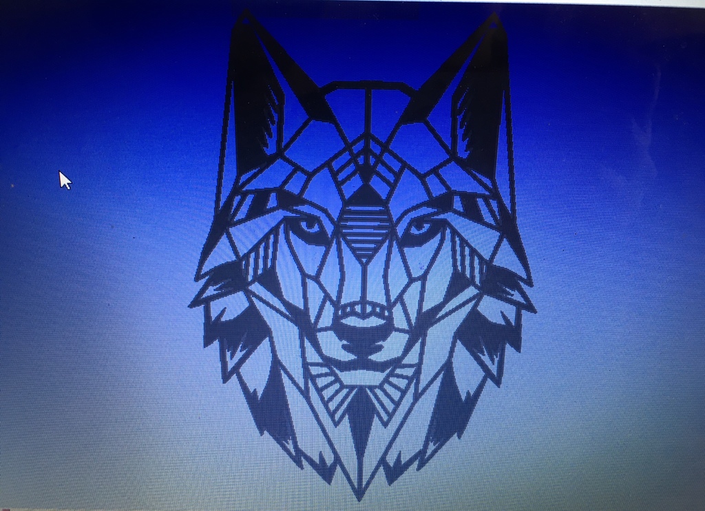 2D Wolf for wall or cristal decoration by The Maker Chemists | Download ...