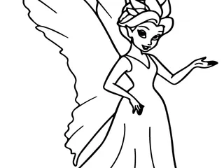 tinkerbell queen clarion coloring pages