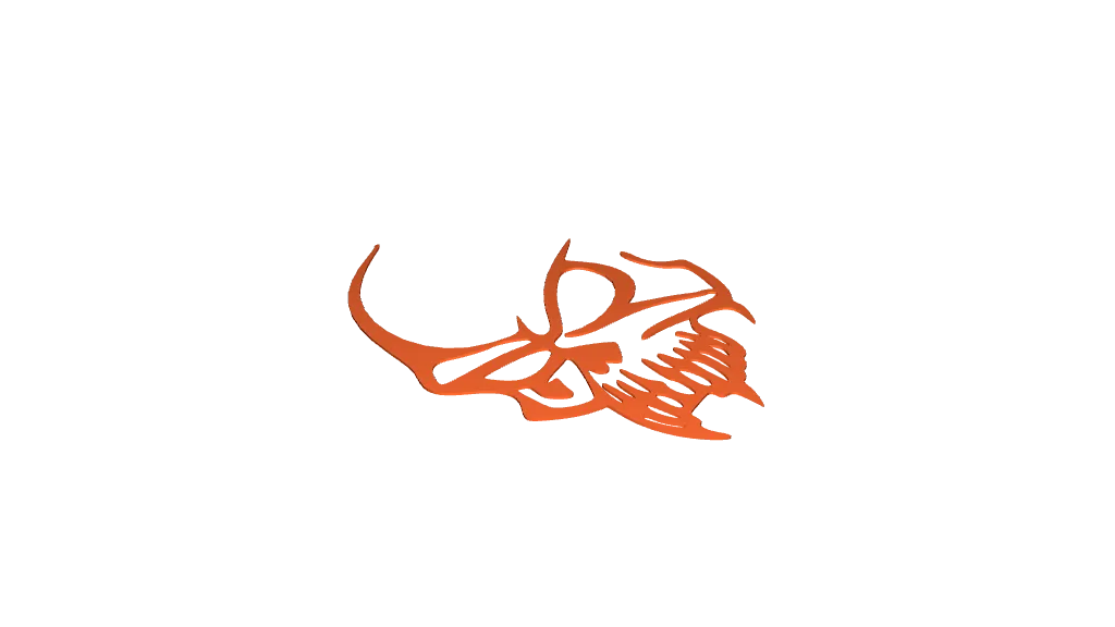 DEMON SKULL - HALF - WALL ART by Ogama Industries | Download free STL ...