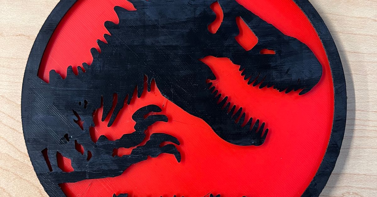 2d T Rex With Colored Background By Sroth Download Free Stl Model