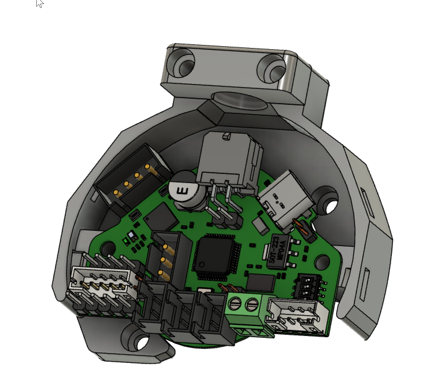 EBB36 CAN Bus Board Stepper Motor Mounting Bracket - With Mini Buck ...
