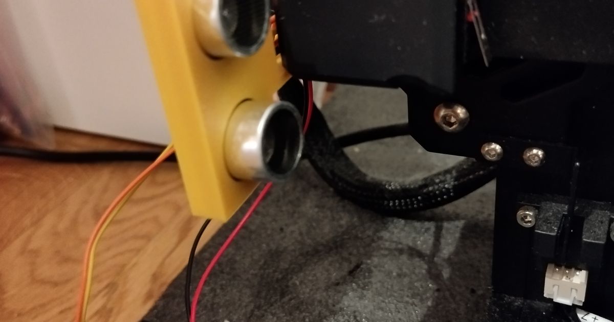HC-SR04 Ultrasonic sensor mount for X axis - Elegoo Neptune3 by ...