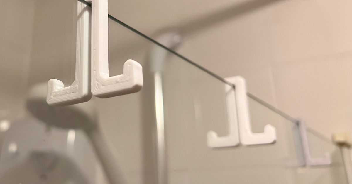 Shower Screen Hook by NotEnoughGlue | Download free STL model ...