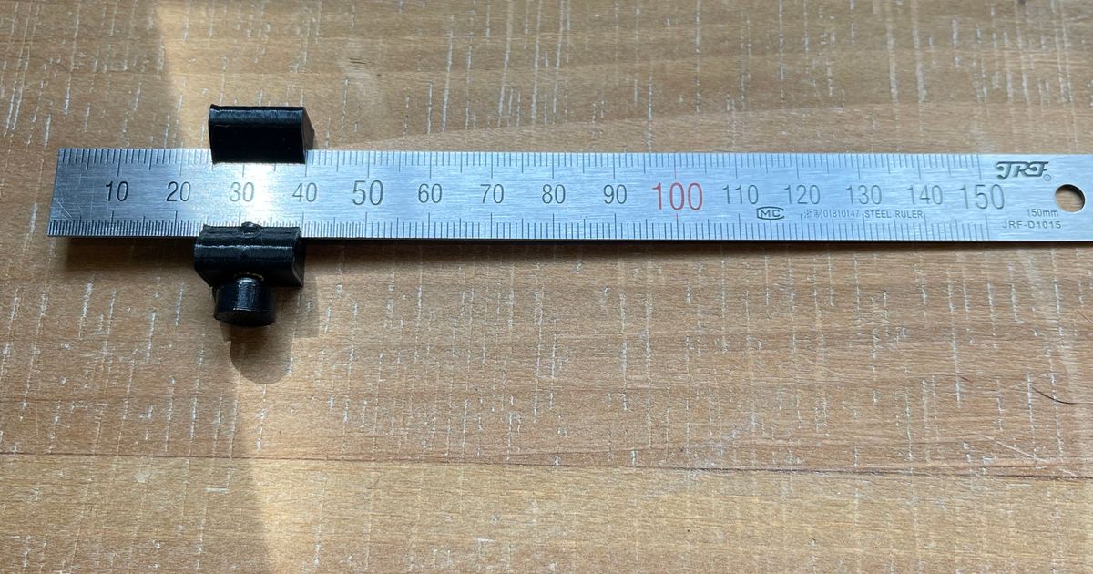 Ruler stop for 1mm thick by 15mm wide ruler by Jack | Download free STL ...