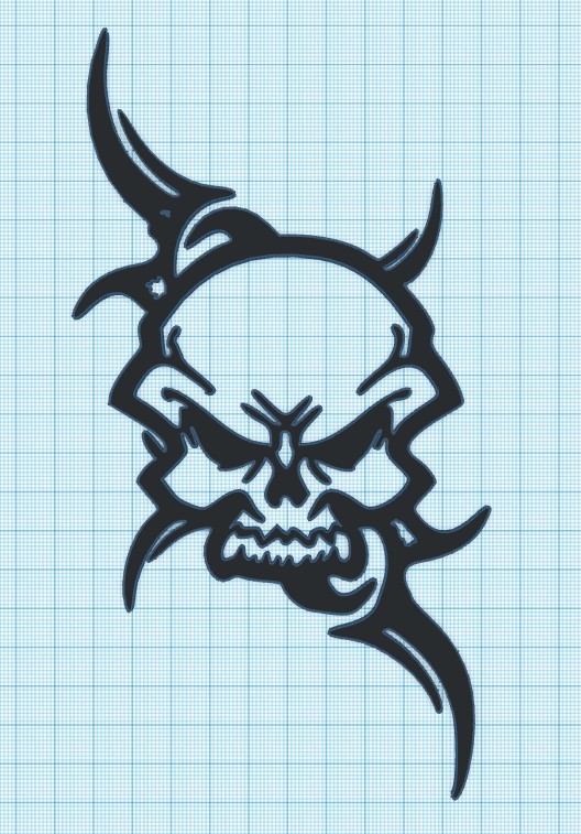 SPIKE SKULL - WALL ART by Ogama Industries | Download free STL model ...