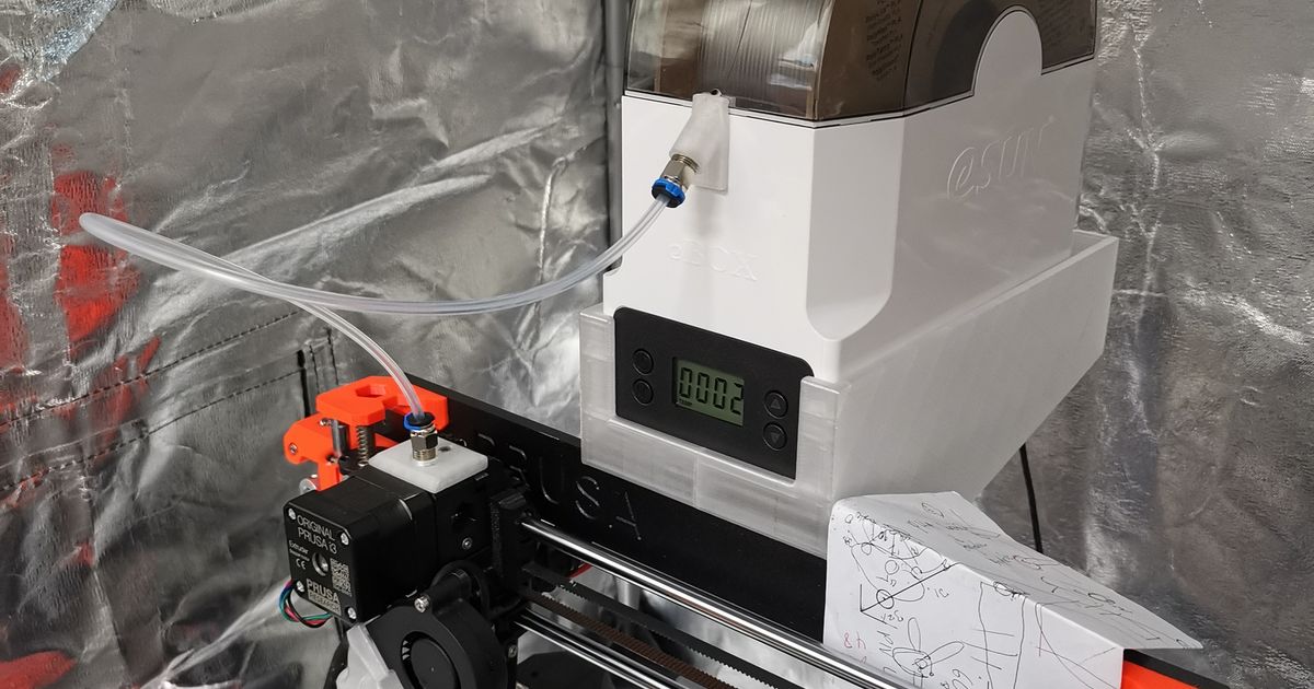 eSUN eBOX Lite Prusa MK3s holder by omar | Download free STL model ...