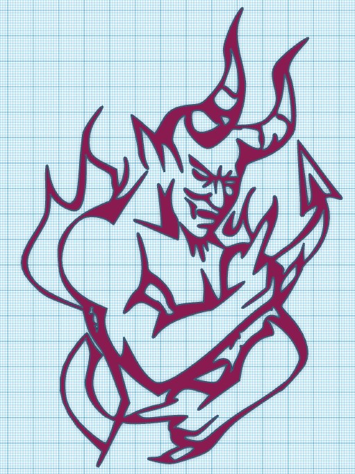 DEVIL IN FLAMES - WALL ART by Ogama Industries | Download free STL ...