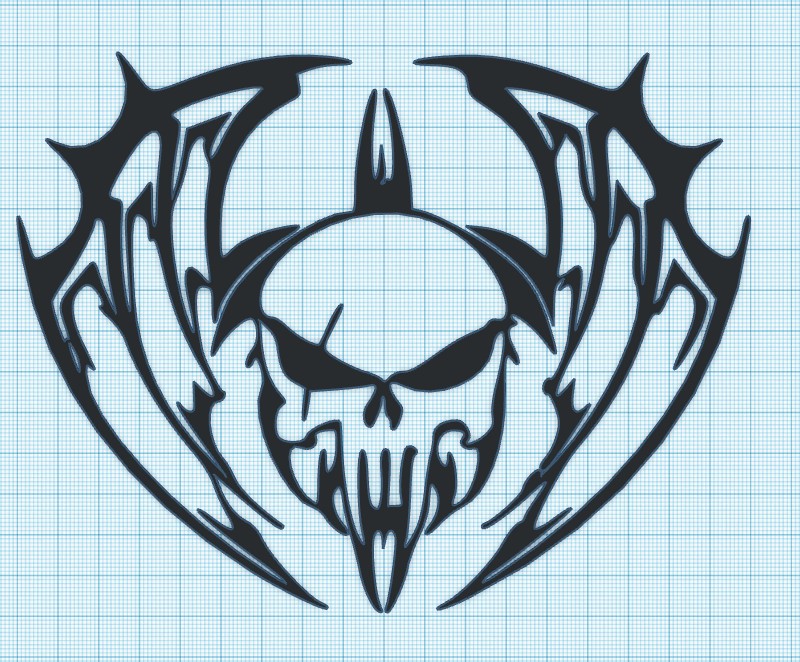 IRON WING SKULL - WALL ART by Ogama Industries | Download free STL ...