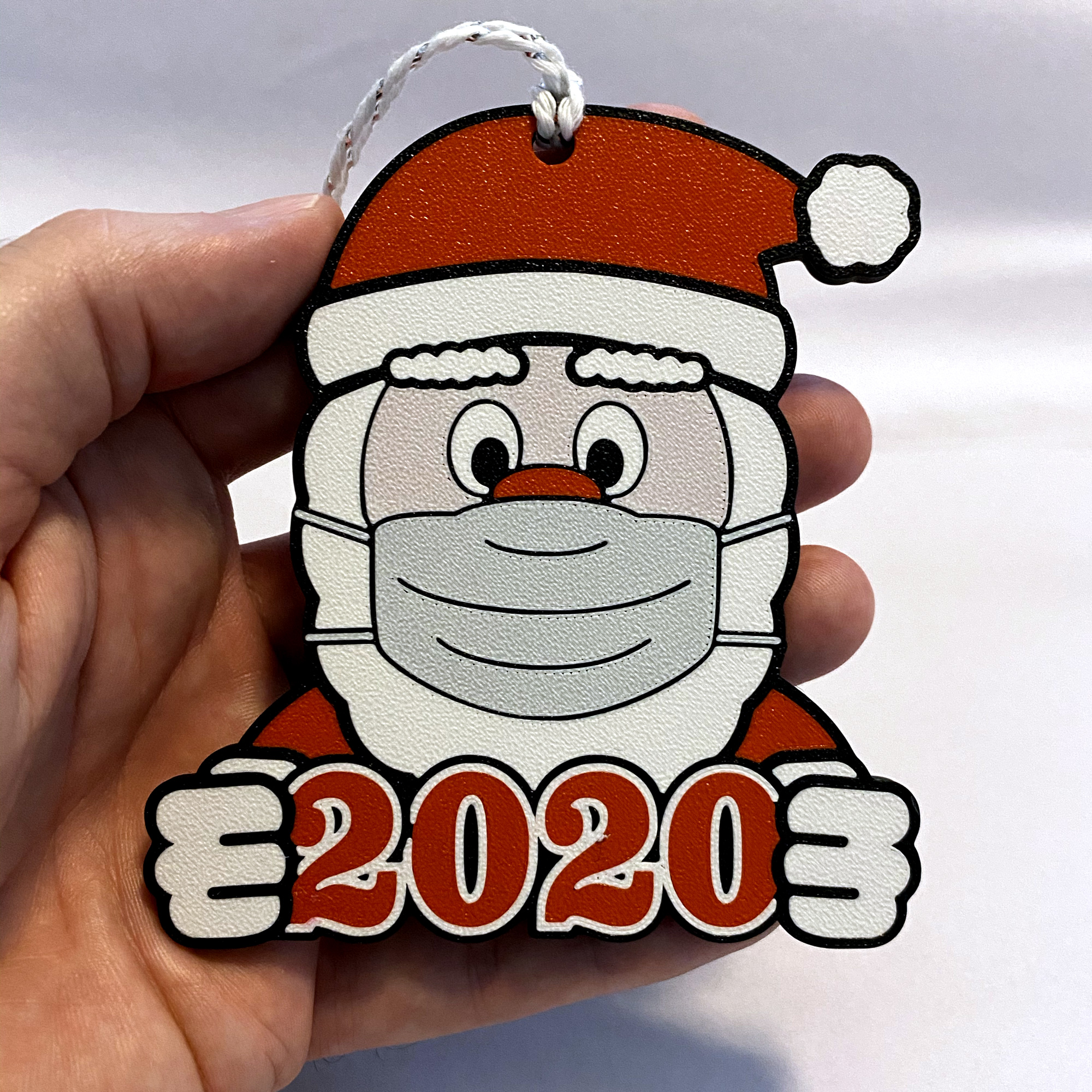 Santa face mask ornament by atxkev | Download free STL model ...