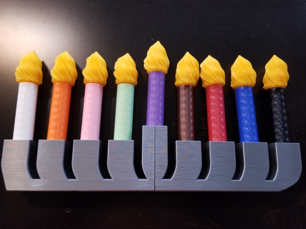 Chanukah Menorah Playset by MrGlass | Download free STL model ...