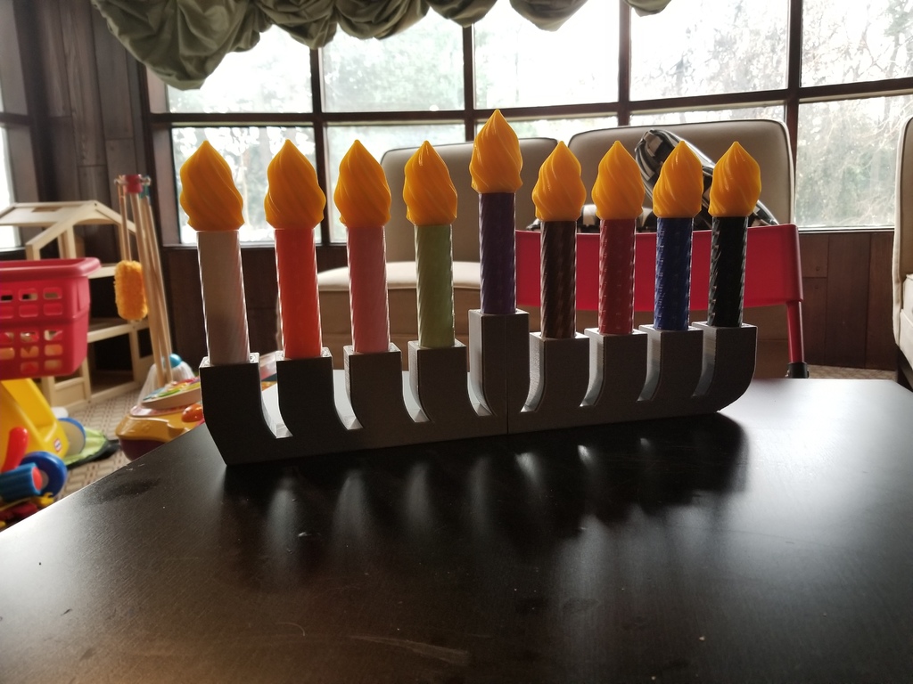Chanukah Menorah Playset by MrGlass | Download free STL model ...