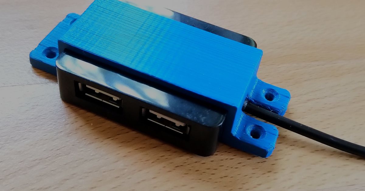 USB Hub Mount / Holder / Bracket by innercube | Download free STL model ...