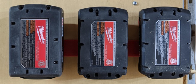 Milwaukee M18 Battery 1-4 Place Battery Non-Latching Holders Mount by ...