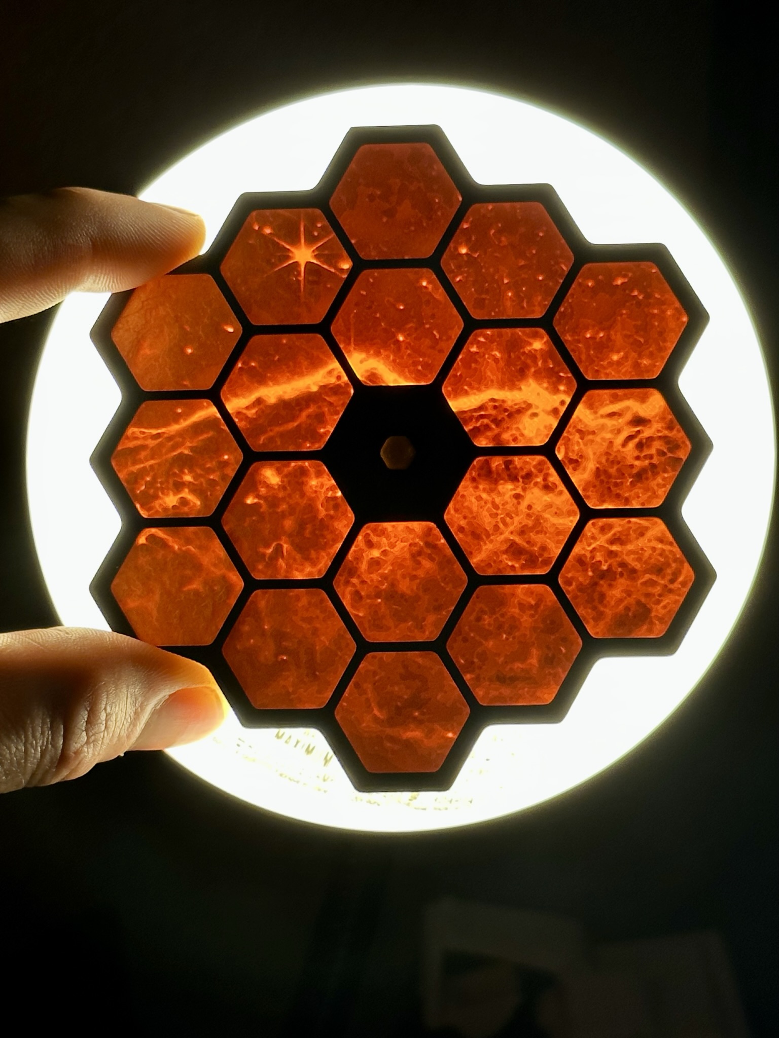 James Webb Space Telescope Carina Nebula lithophane for multi color ...