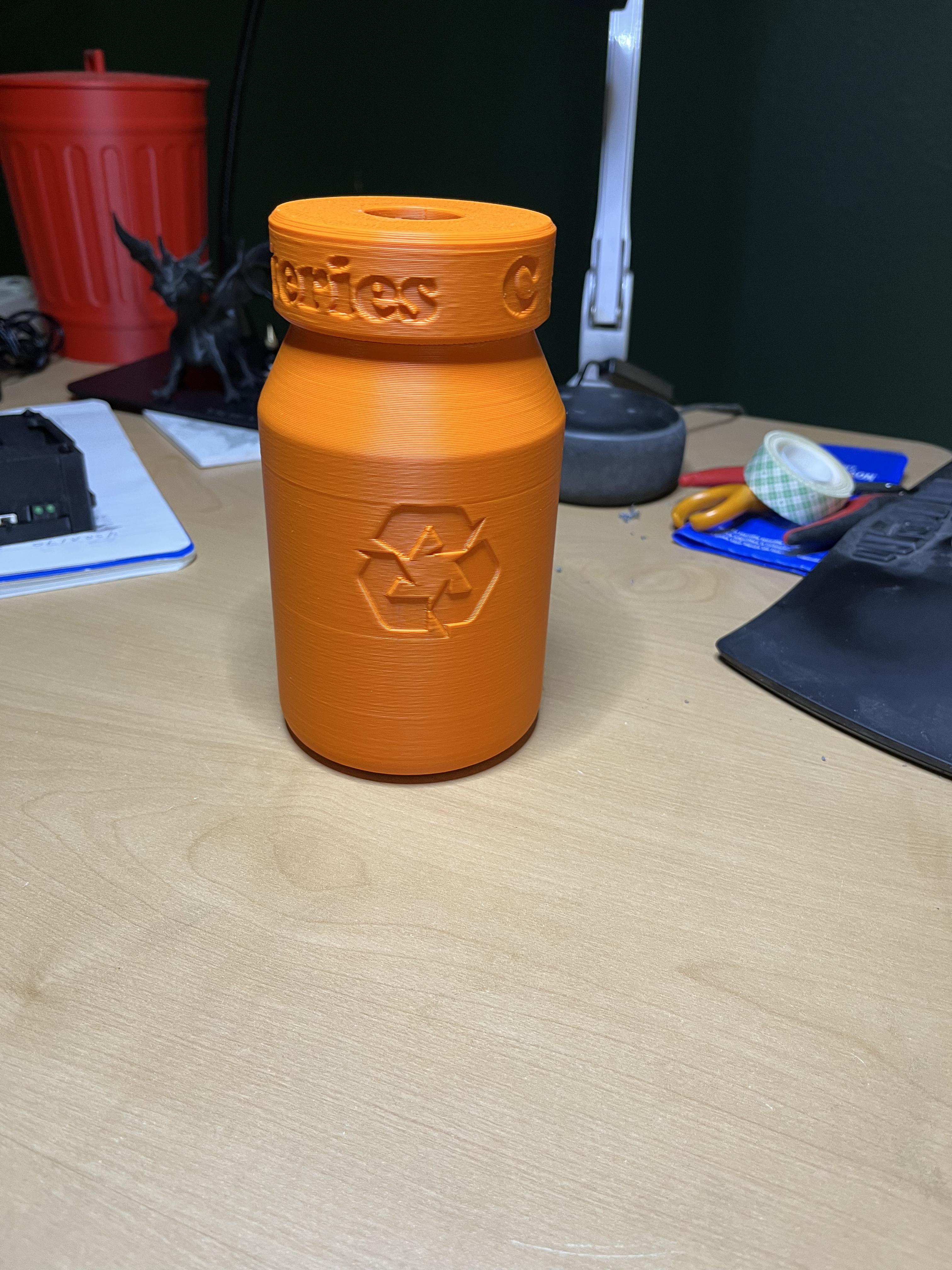 Battery Waste Jar by greecher | Download free STL model | Printables.com