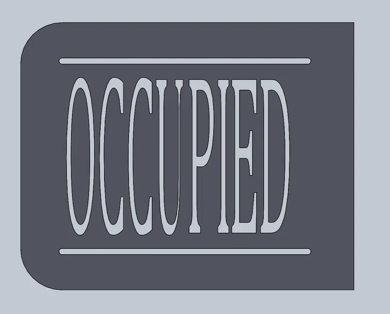 Bathroom Slider [Vacant-Occupied Sign] by annieuu | Download free STL ...