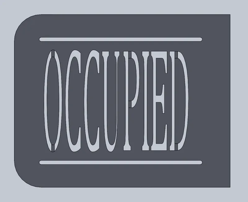 Bathroom Slider [Vacant-Occupied Sign] by annieuu | Download free STL ...