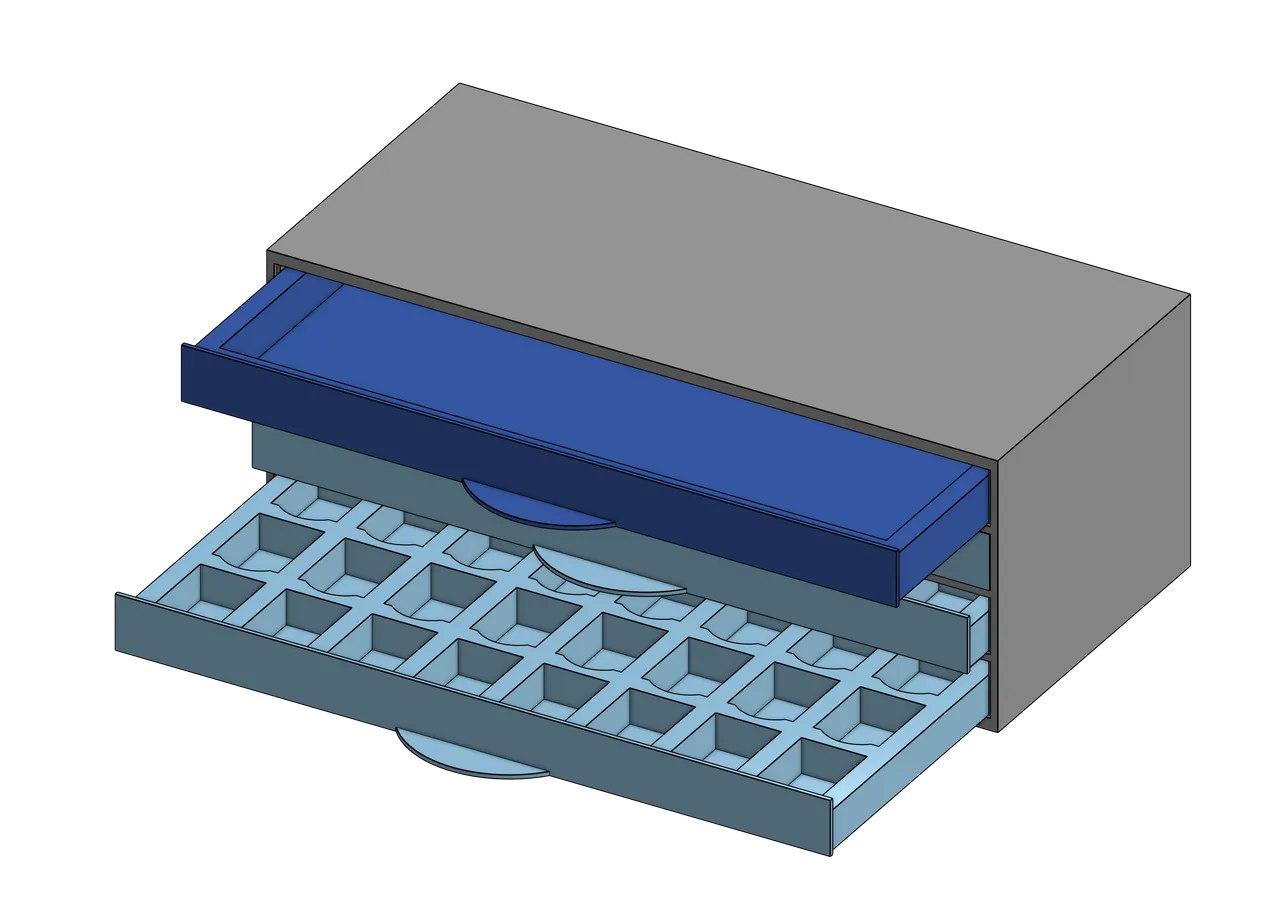 Watercolor storage drawers (half pan) by HTDutchy | Download free STL ...