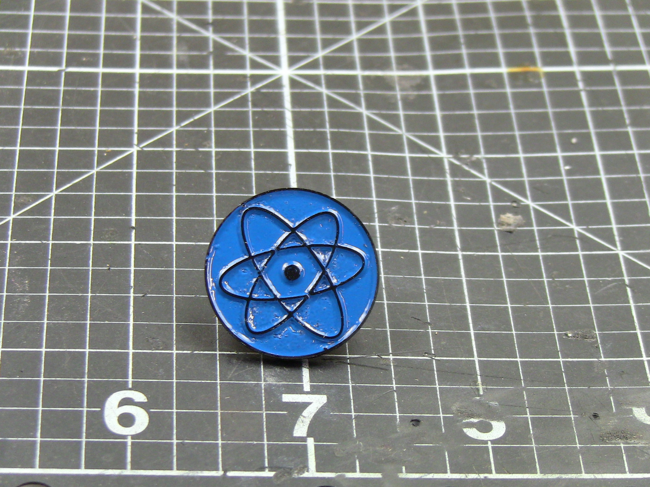 Atom Symbol Enamel pin by Nick Tailor | Download free STL model ...