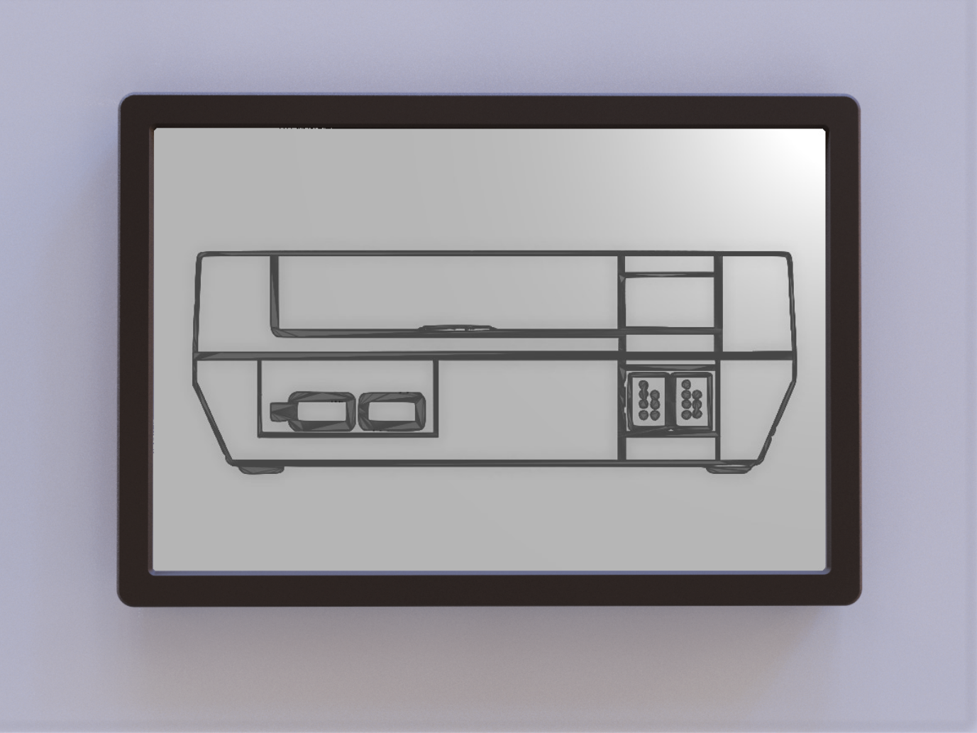 NES Console Front Patent Art by Ken Mills | Download free STL model ...