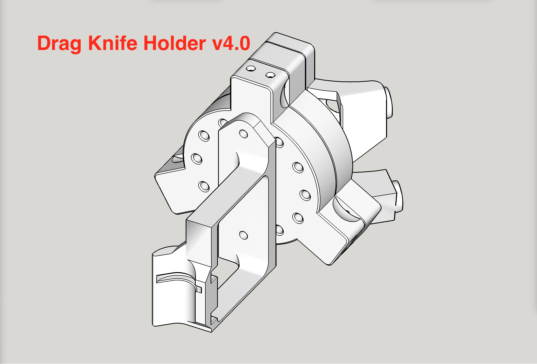 LowRider 3 CNC - Add-on - KINEMATIC Drag Knife Holder v4.0 - 1.0mm ...