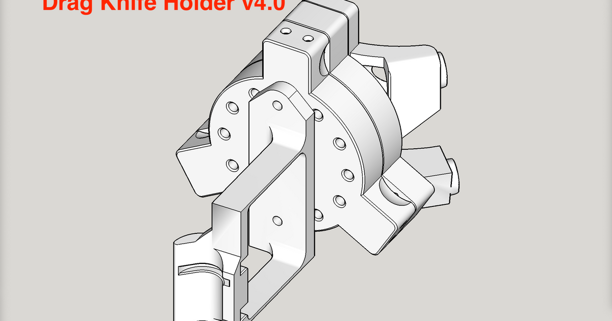 LowRider 3 CNC - Add-on - KINEMATIC Drag Knife Holder v4.0 - 1.0mm ...