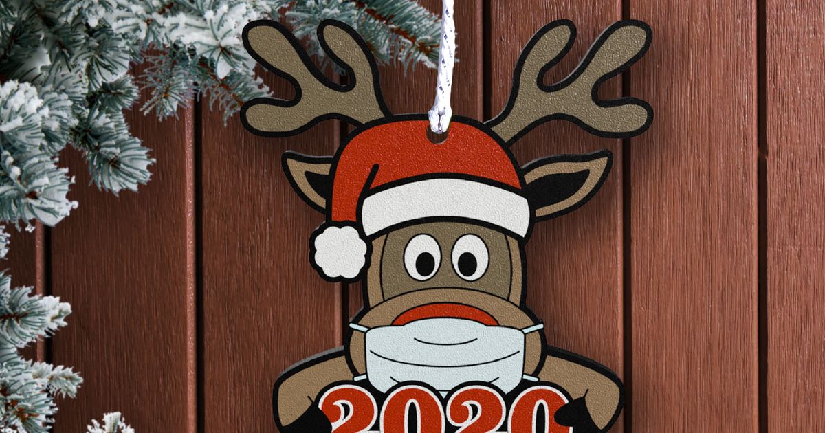 Rudolph face mask ornament by atxkev | Download free STL model ...