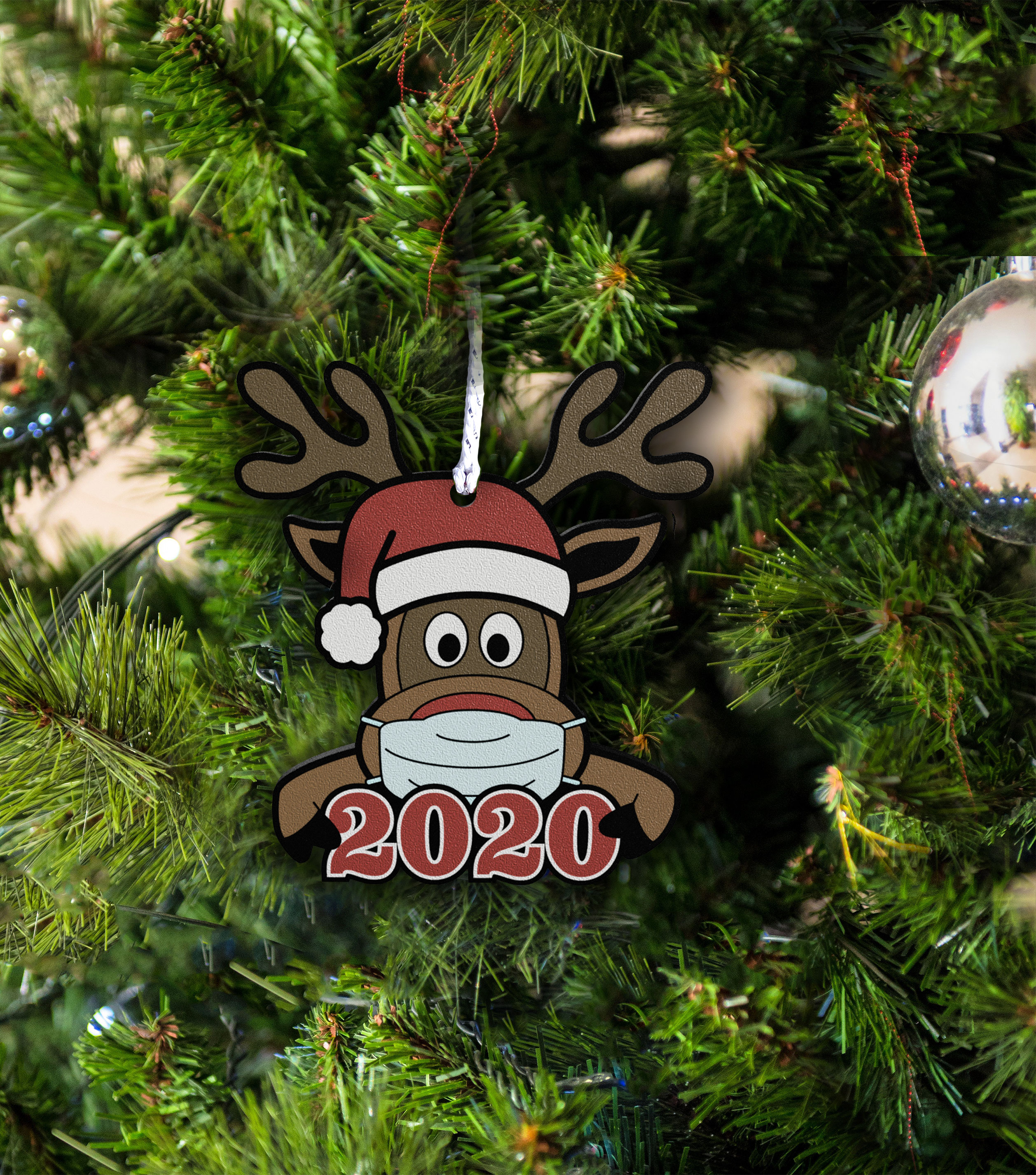 Rudolph face mask ornament by atxkev | Download free STL model ...