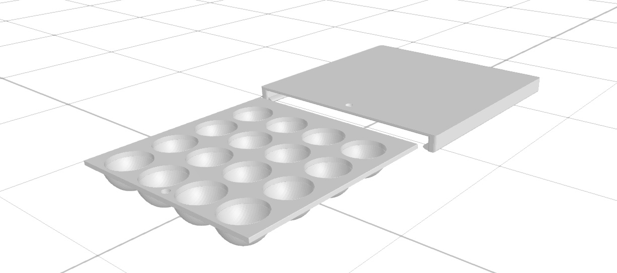Screw storage tray with sliding lid (no supports) by 23Fab | Download ...