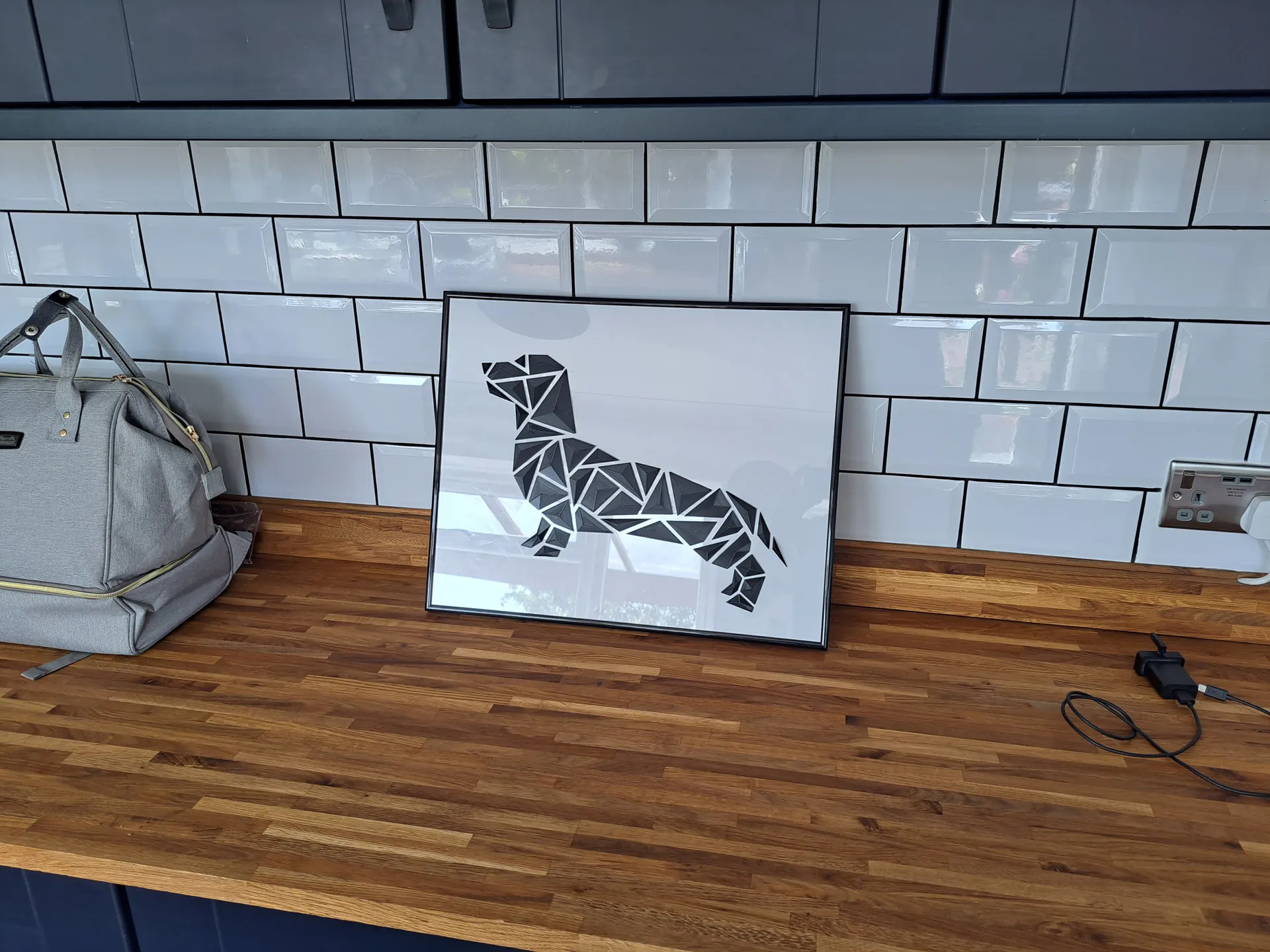 Geometric dog wall art - “Dachshund style” by dgemily | Download free ...