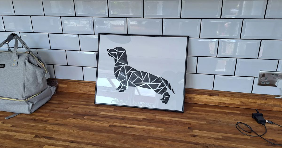 Geometric dog wall art - “Dachshund style” by dgemily | Download free ...