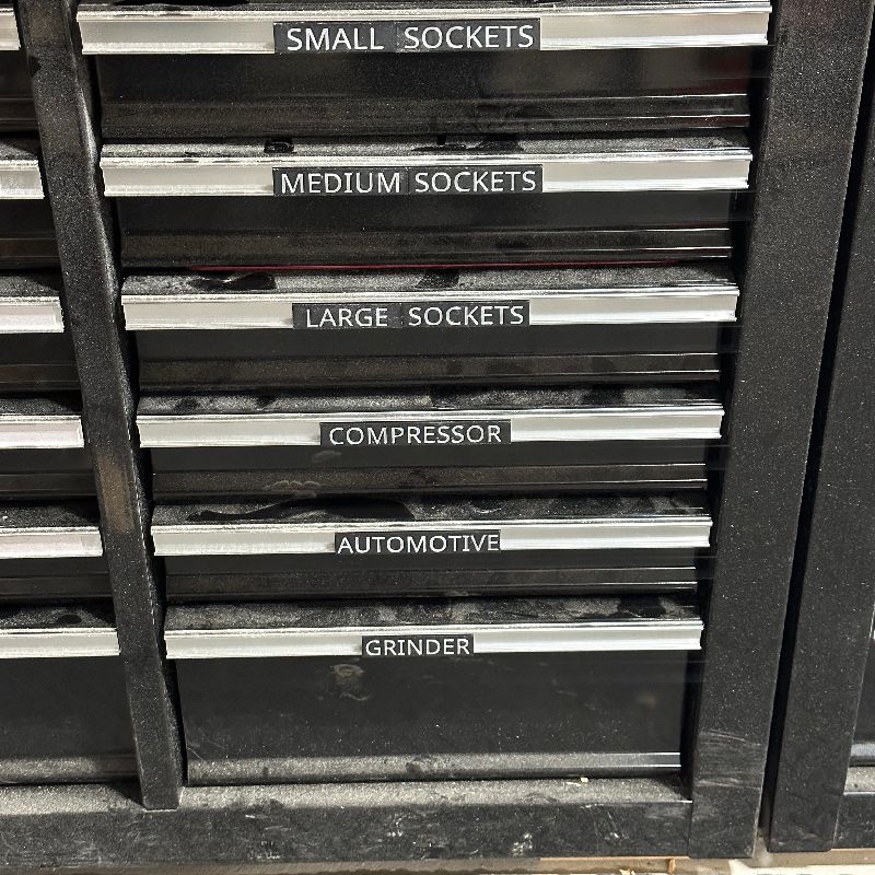 Tool box labels harbor freight store