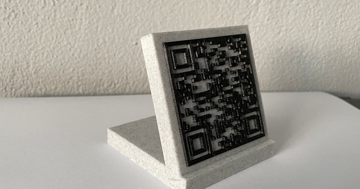Simple QR stand by Eva Fliger | Download free STL model | Printables.com
