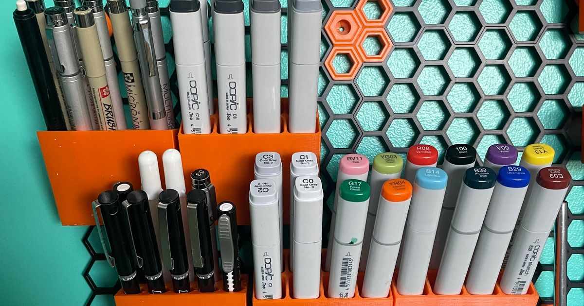 HSW Pen/Marker/Copic Holder by tgibson | Download free STL model ...
