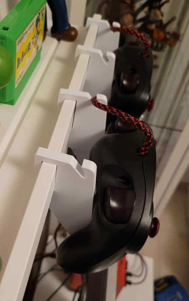 Gamecube controller (and others) supports for IKEA MOSSLANDA shelf by ...