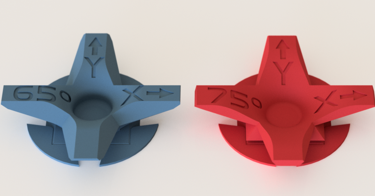 Overhang test 65 ~ 75degree by squirrelf3d | Download free STL model ...