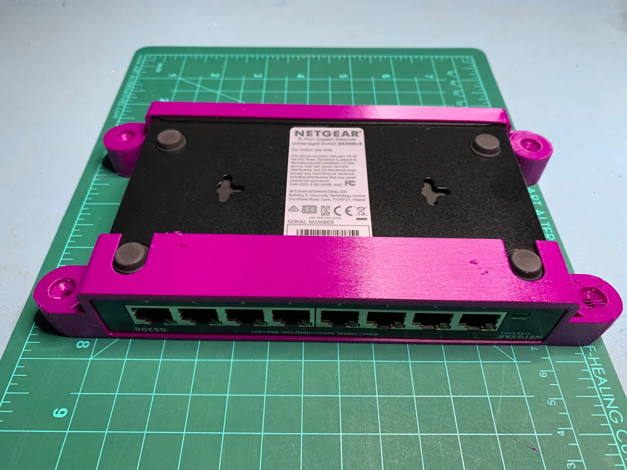Under-shelf mount for Netgear 8-port Ethernet switch by kbob | Download ...
