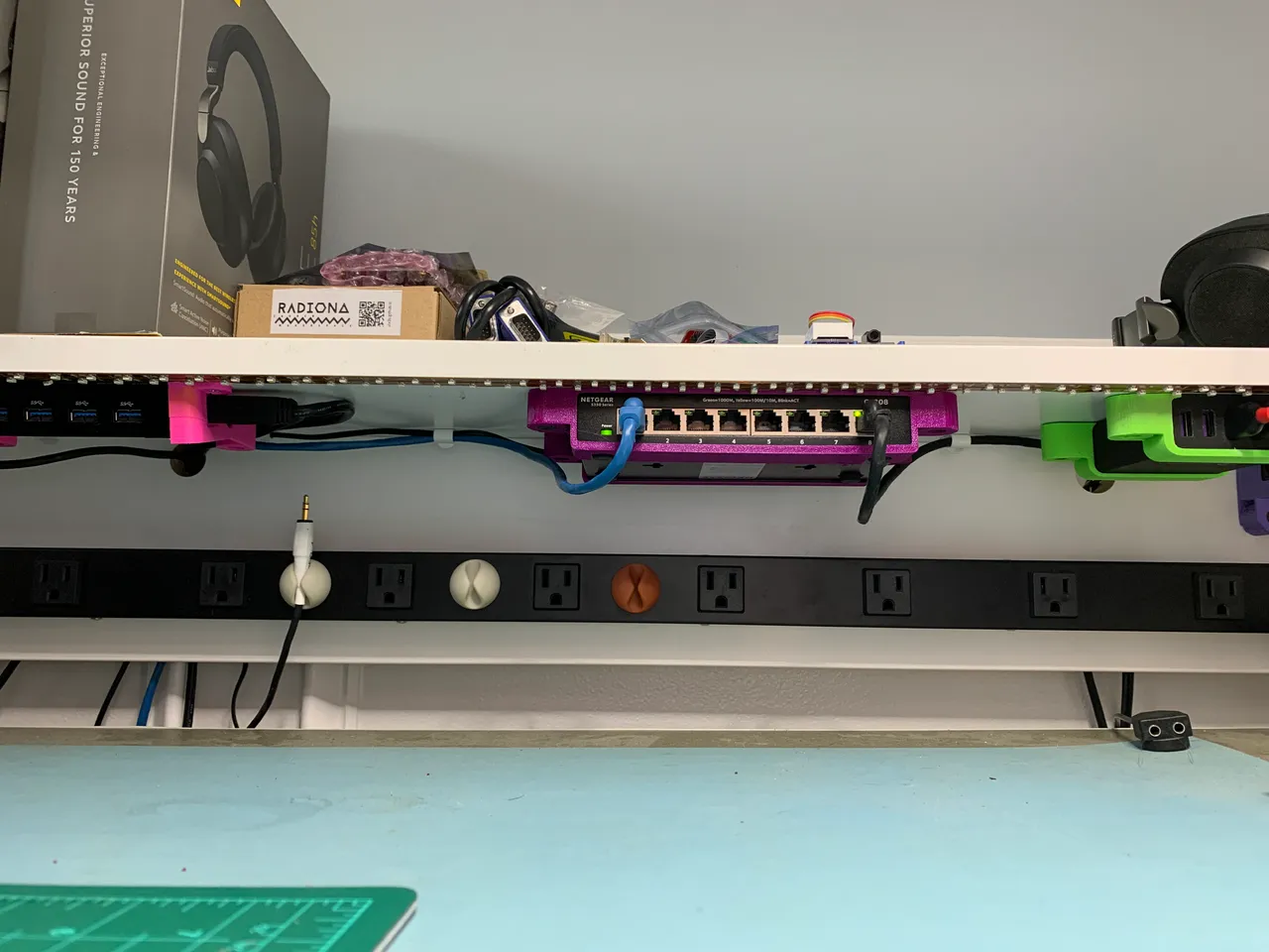 Under-shelf mount for Netgear 8-port Ethernet switch by kbob | Download ...