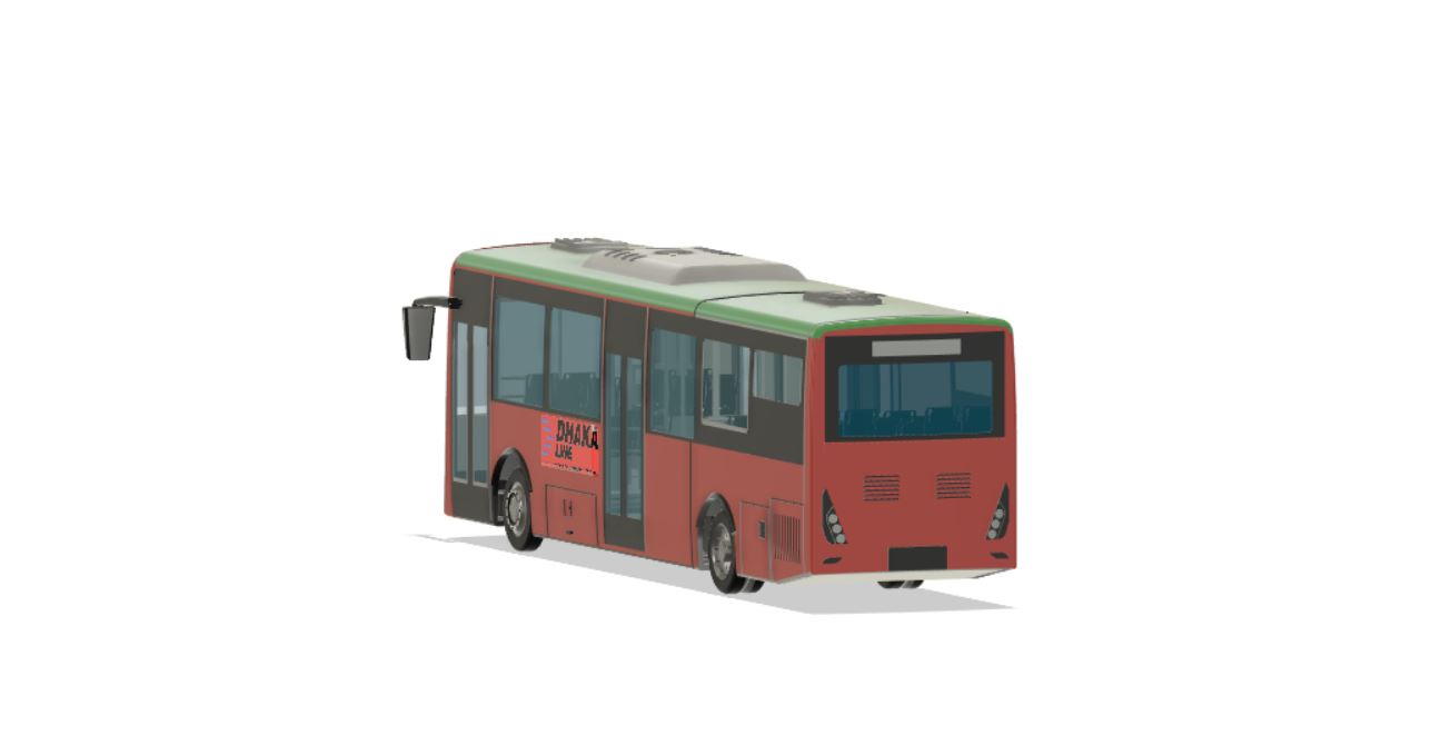 Dhaka Line BRT Line BRTC Bus(3D printable) by Rownak Rayhan | Download ...